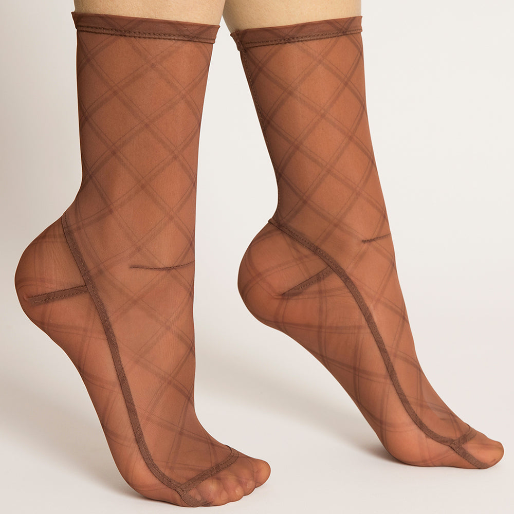 SAMPLE Plaid Fishnet Mesh Socks – Darner Socks
