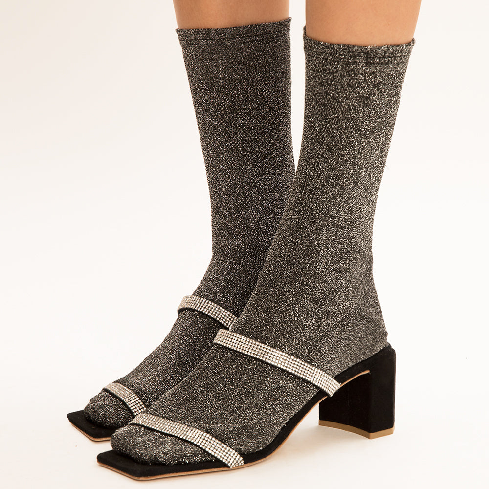 Darner Silver Tinsel Shimmer Socks – Darner Los Angeles